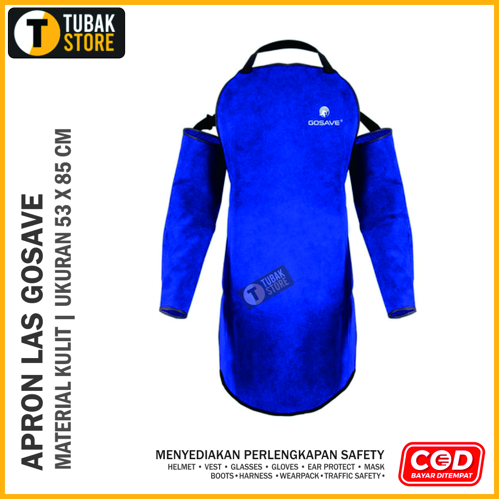Apron Las Set GOSAVE Kulit Badan + Tangan Seragam Baju Las Safety ...