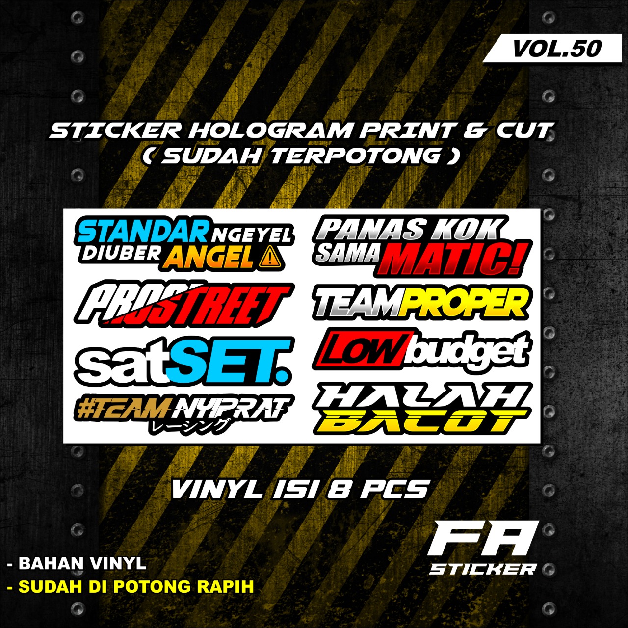 Stiker Racing Pack Print Cut Viral Terbaru Stiker Motor Sticker Helm ...