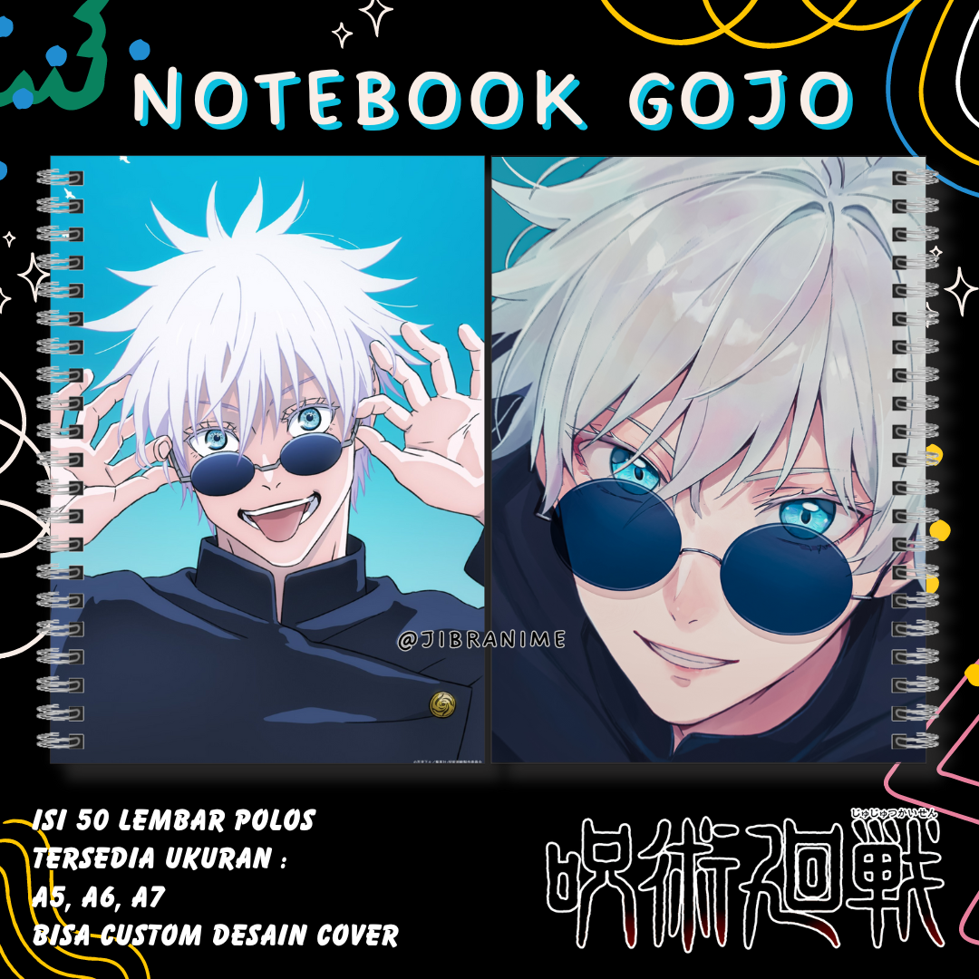 NOTE BOOK GOJO JUJUTSU KAISEN / NOTEBOOK GOJO JUJUTSU KAISEN / BUKU ...