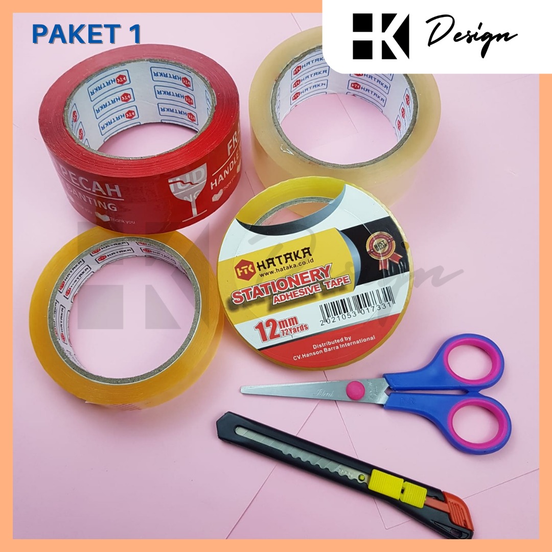 PAKETAN PACKAGING MURAH DAN LENGKAP LAKBAN GUNTING ISOLASI KARTER ...