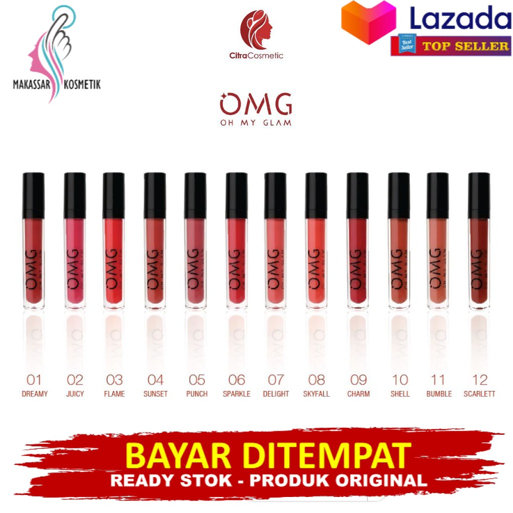MAKASSAR KOSMETIK - OMG Oh My Glam Matte Kisslip Cream | Lazada Indonesia