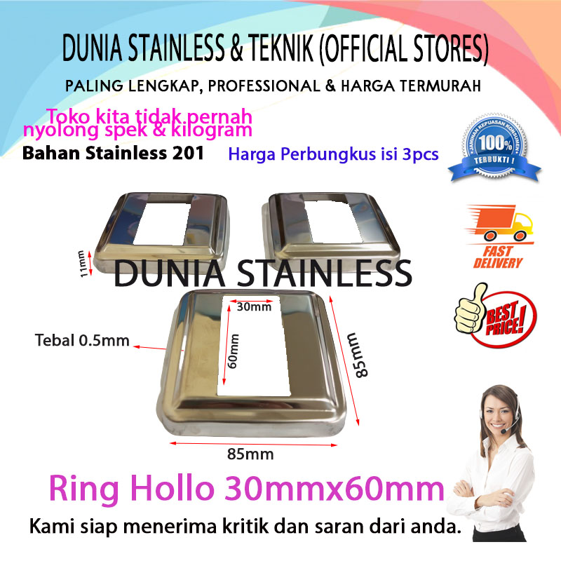 Ring Hollo 3cm x 6cm /3pcs | Lazada Indonesia