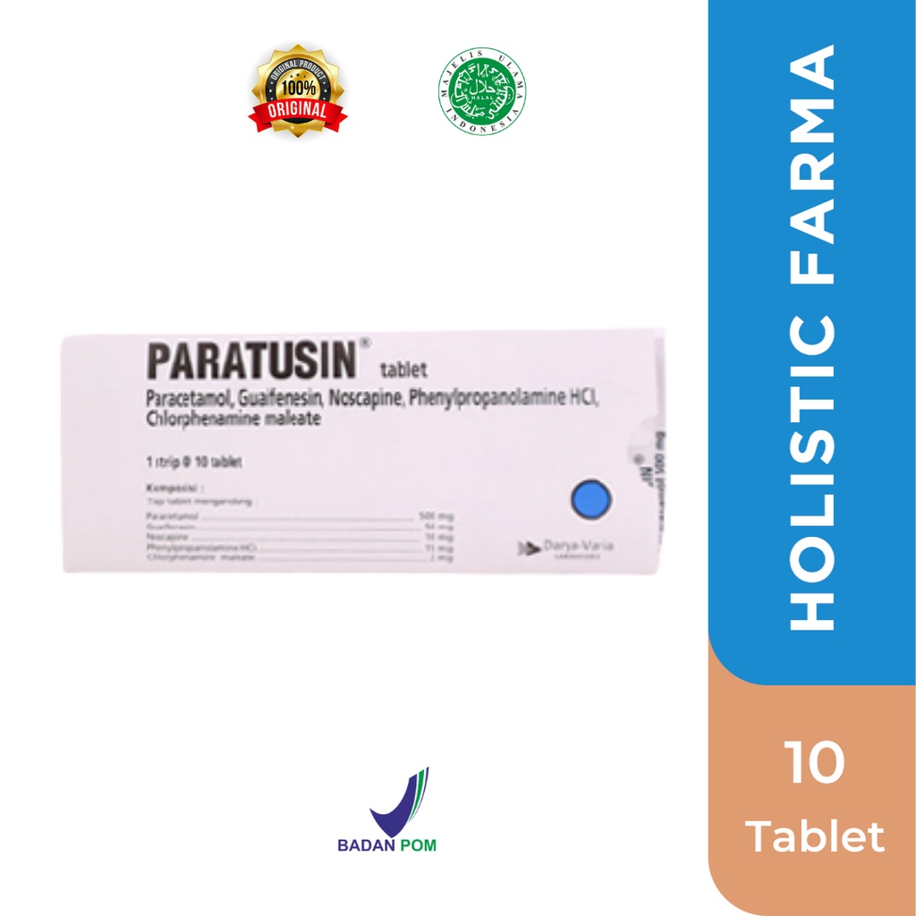 Paratusin Strip Isi 10 Tablet Obat flu demam, sakit kepala, Hidung ...