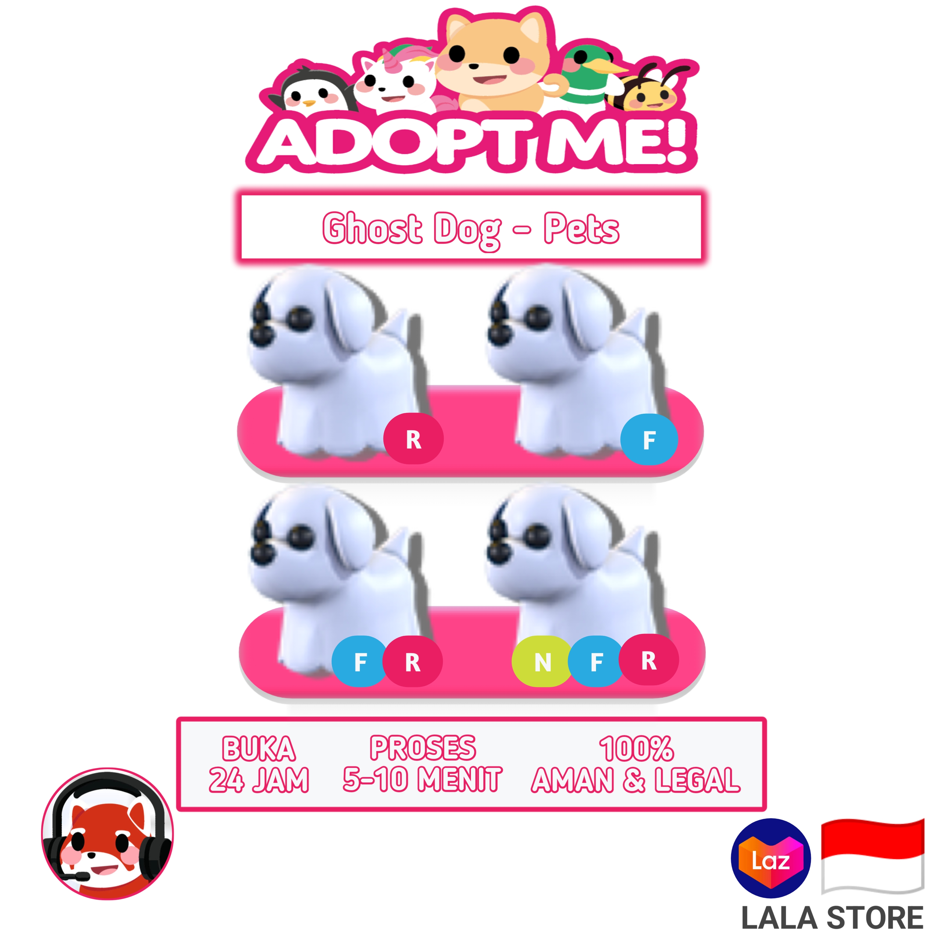 Adopt Me - Ghost Dog - Roblox | Lazada Indonesia