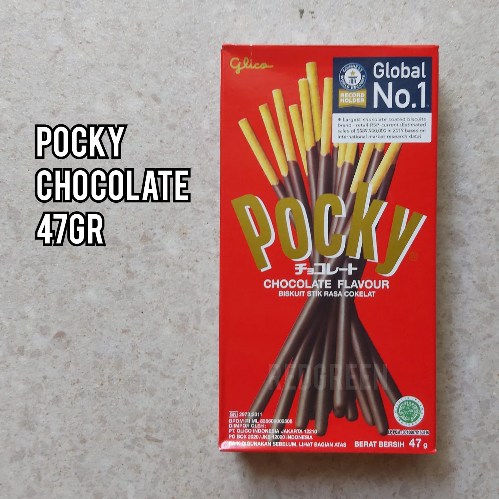 pocky biscuit biskuit stick stik 47gr double chocolate colorful strawberry stroberi 47gram Rasa ...