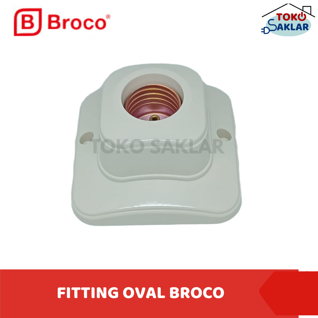 Fitting Lampu Plafon Oval Broco 1211 | Lazada Indonesia