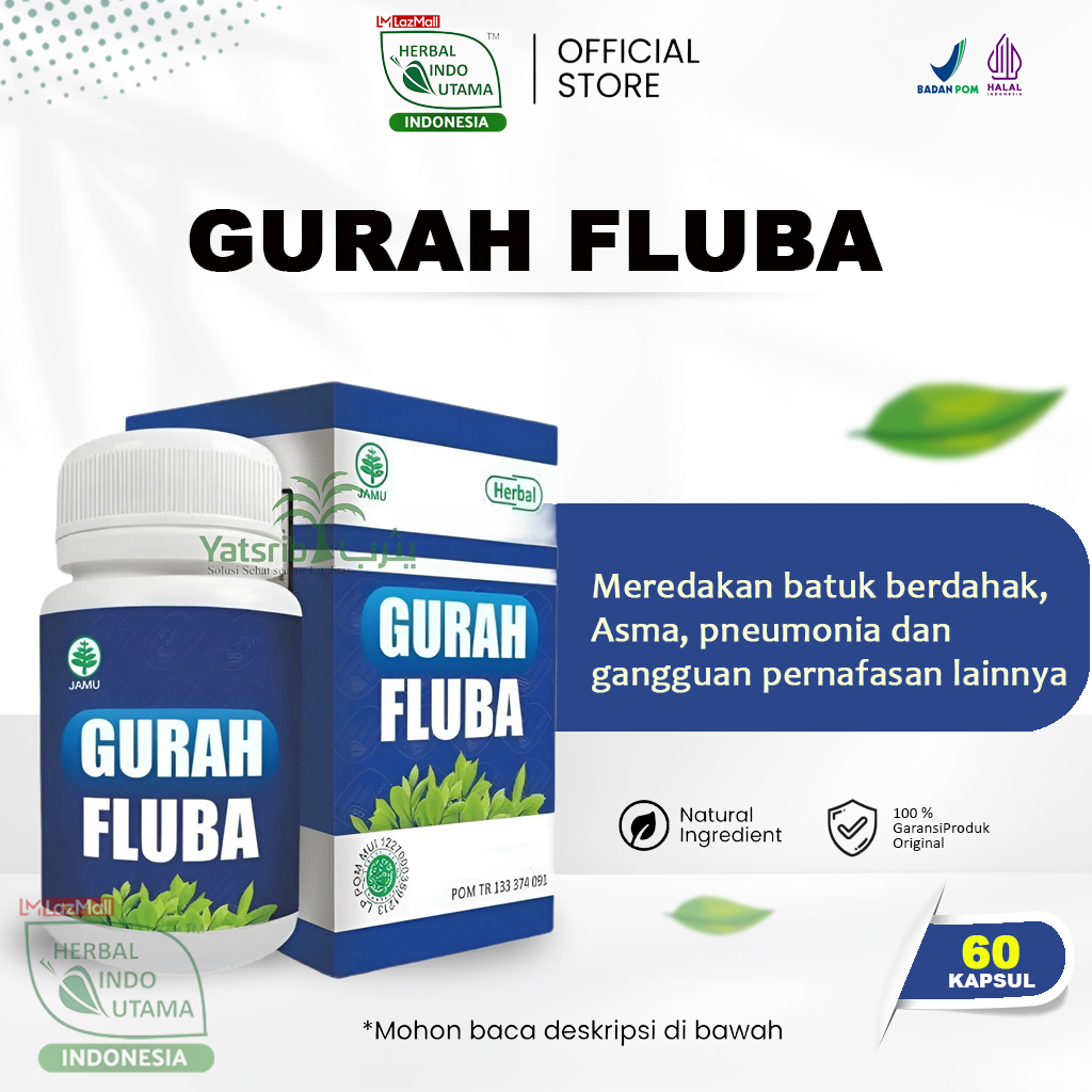 HIU GURAH FLUBA | Obat Kapsul Gurah dan Batuk 60 kapsul | Lazada Indonesia