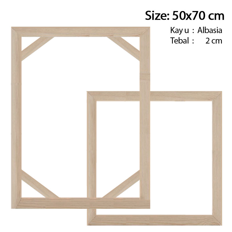 Spanram 50x70 cm Span Ram Kayu Frame Ukuran 50x70 cm | Lazada Indonesia