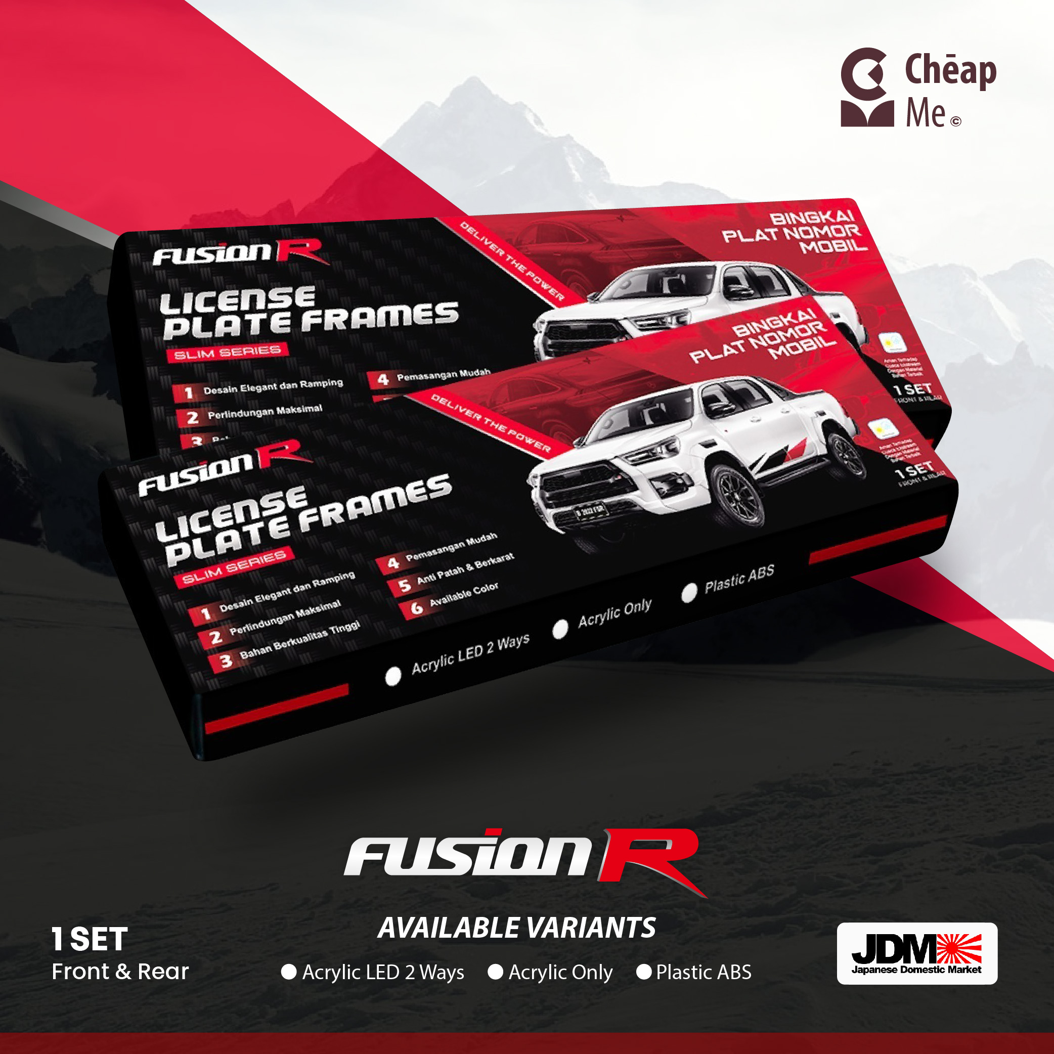 Dudukan Plat Mobil Akrilik Mika Mikha / Tatakan Bingkai Frame Cover ...