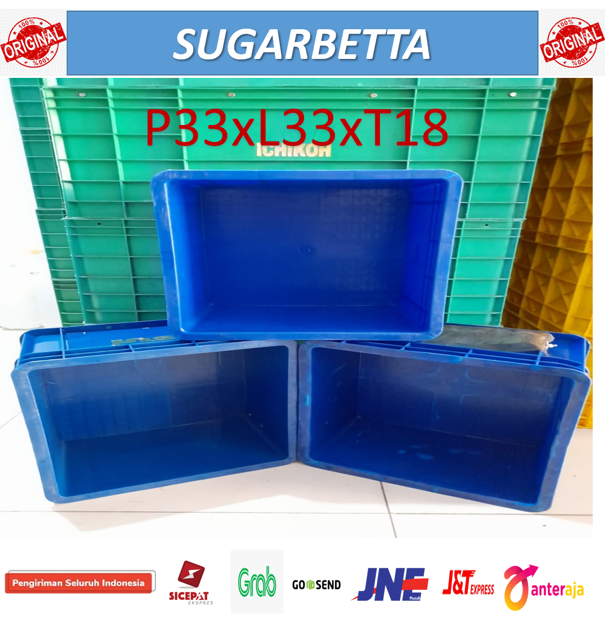 Baskom Bak Kucing Plastik Kotak Bak Kolam Ikan Persegi Box rabbit 6644 ...