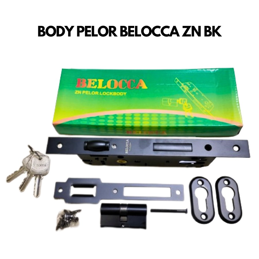 AN-Body Kunci Pintu Roller Belocca Cylinder Bodi Pelor 3 Key Black ...