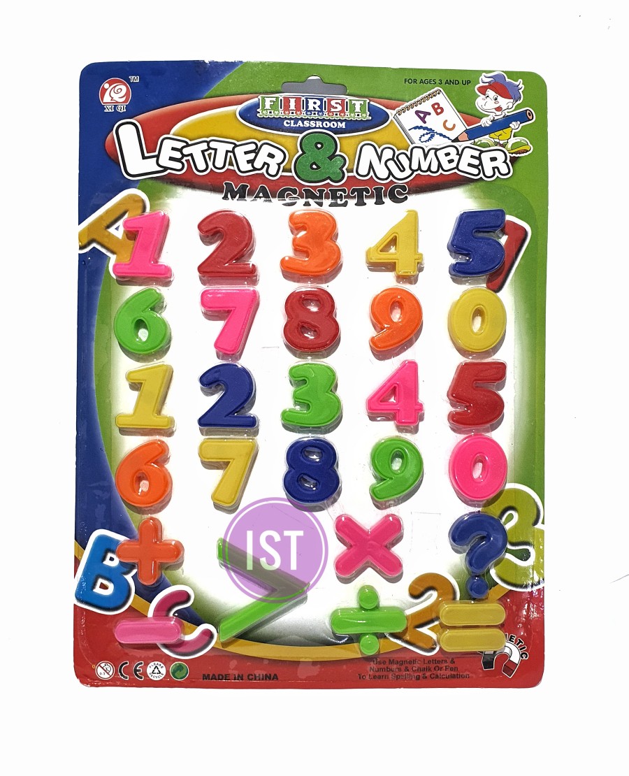 OG Mainan Letter and Number Magnetic First Classroom ANGKA No 777-1 ...