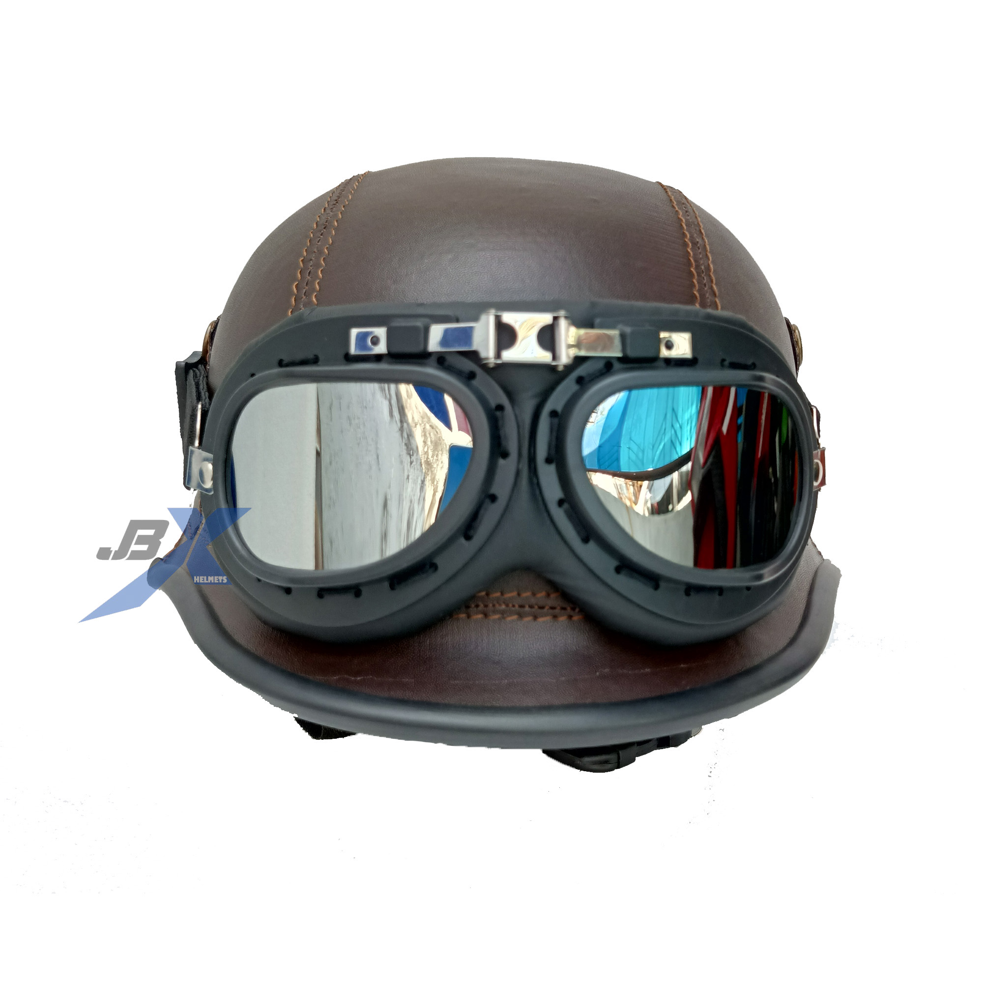 HELM RETRO MILENIAL NAZI KACAMATA CROME SILVER/HELM NAZI HITAM/HELM ...