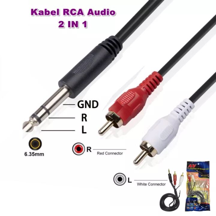 Kabel Audio AUX 2in1 1M Kabel Audio Sambungan Speaker Jack Aux 3.5mm ...