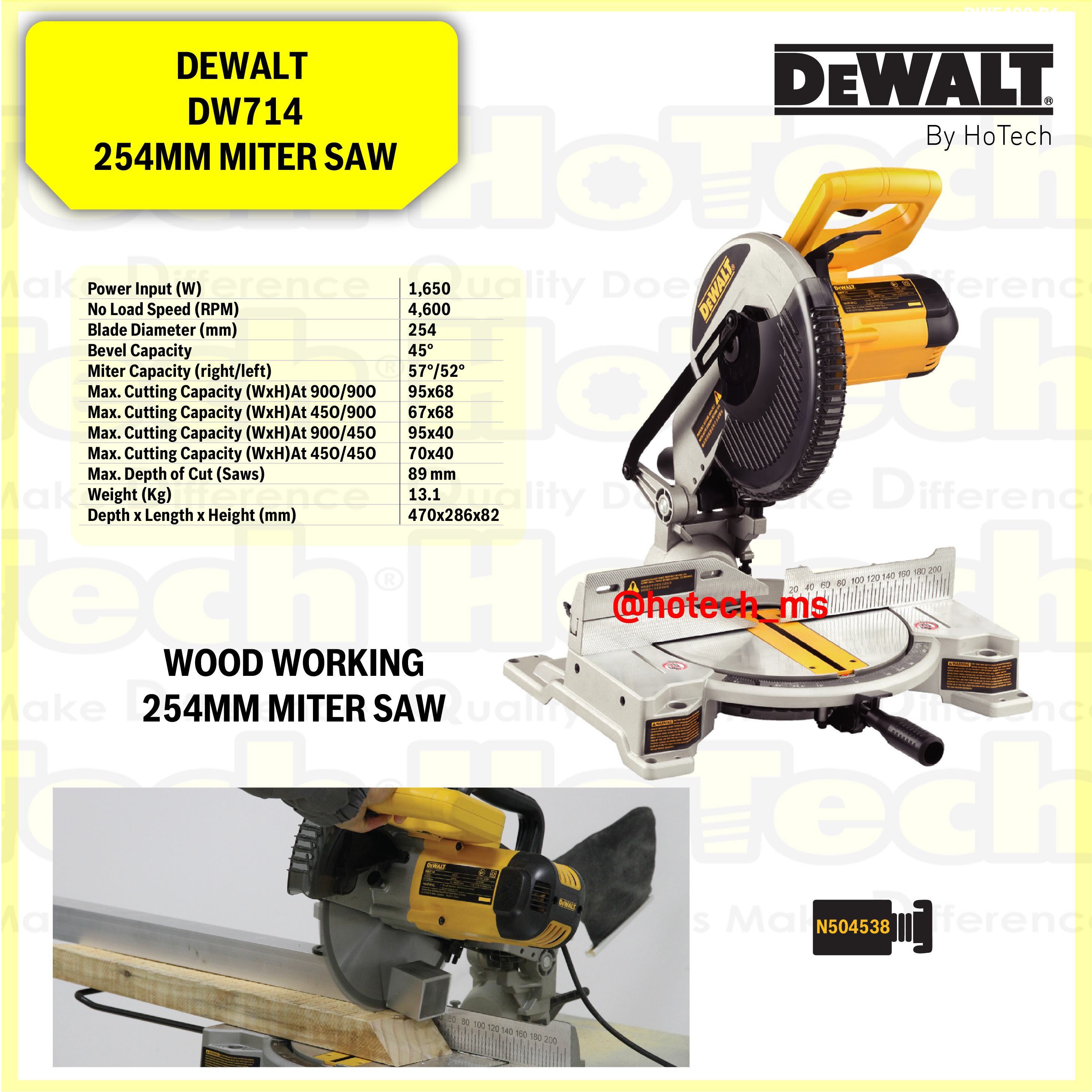 DEWALT | DW714 | 254MM MITER SAW | GERGAJI LISTRIK | Lazada Indonesia