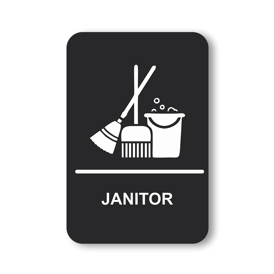 papan tanda ruang janitor - janitor sign - door sign | Lazada Indonesia