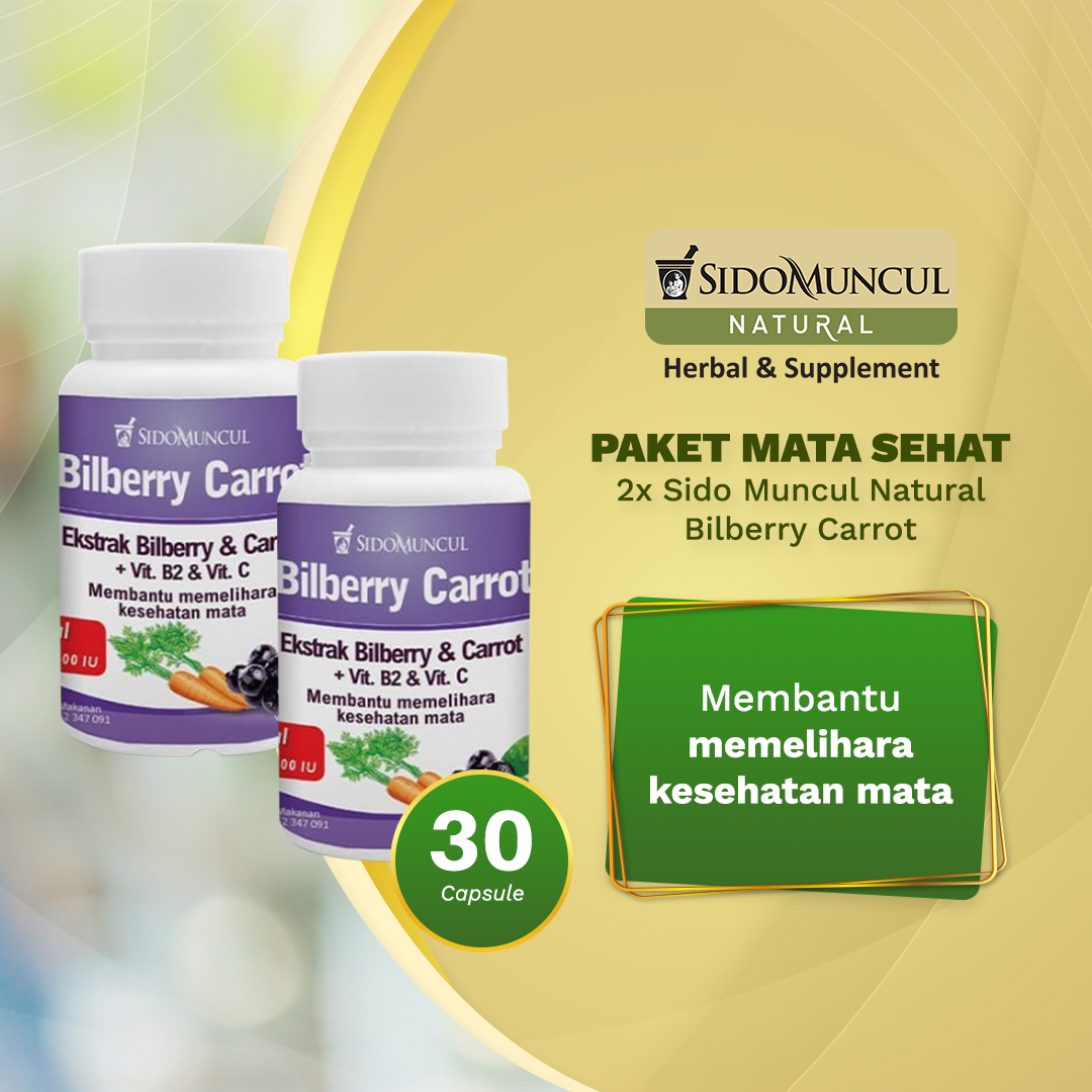 Paket Mata Sehat Sido Muncul Natural Billberry Carrot 30'k 2 botol ...