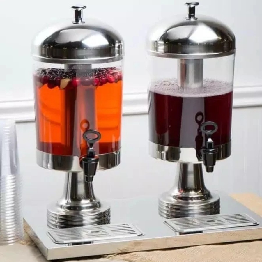 Hotel Juice Dispenser Tower Water Tank Stainless 8 L Prasmanan Double ...