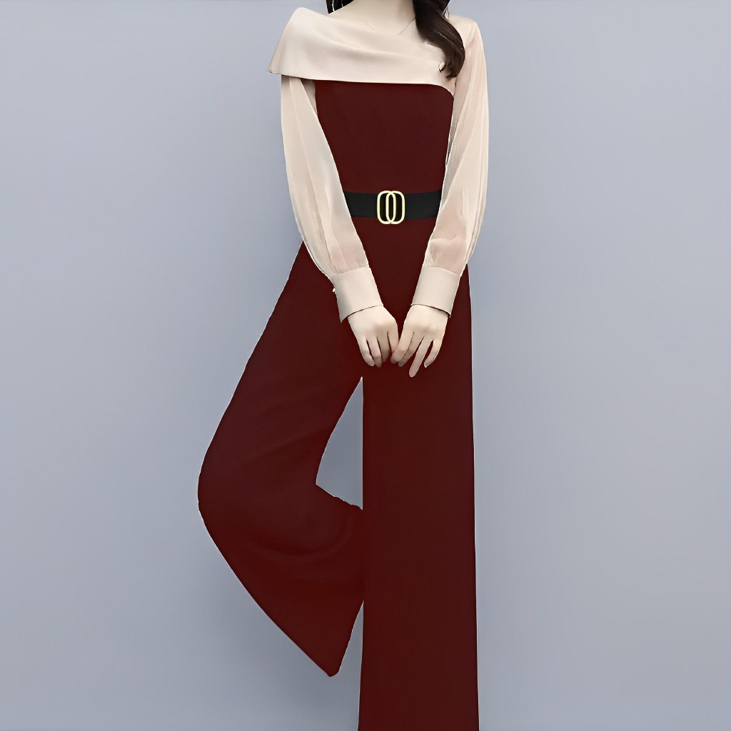 Baju Terusan Jumpsuit Made Combi Fashion Wanita Panjang Scuba Casual ...