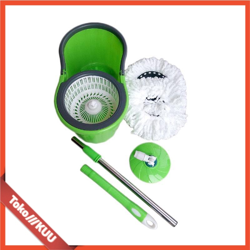 MAGIC MOP ALAT PEL Pelan LANTAI Otomatis Putar Tanpa Peras Modern ...