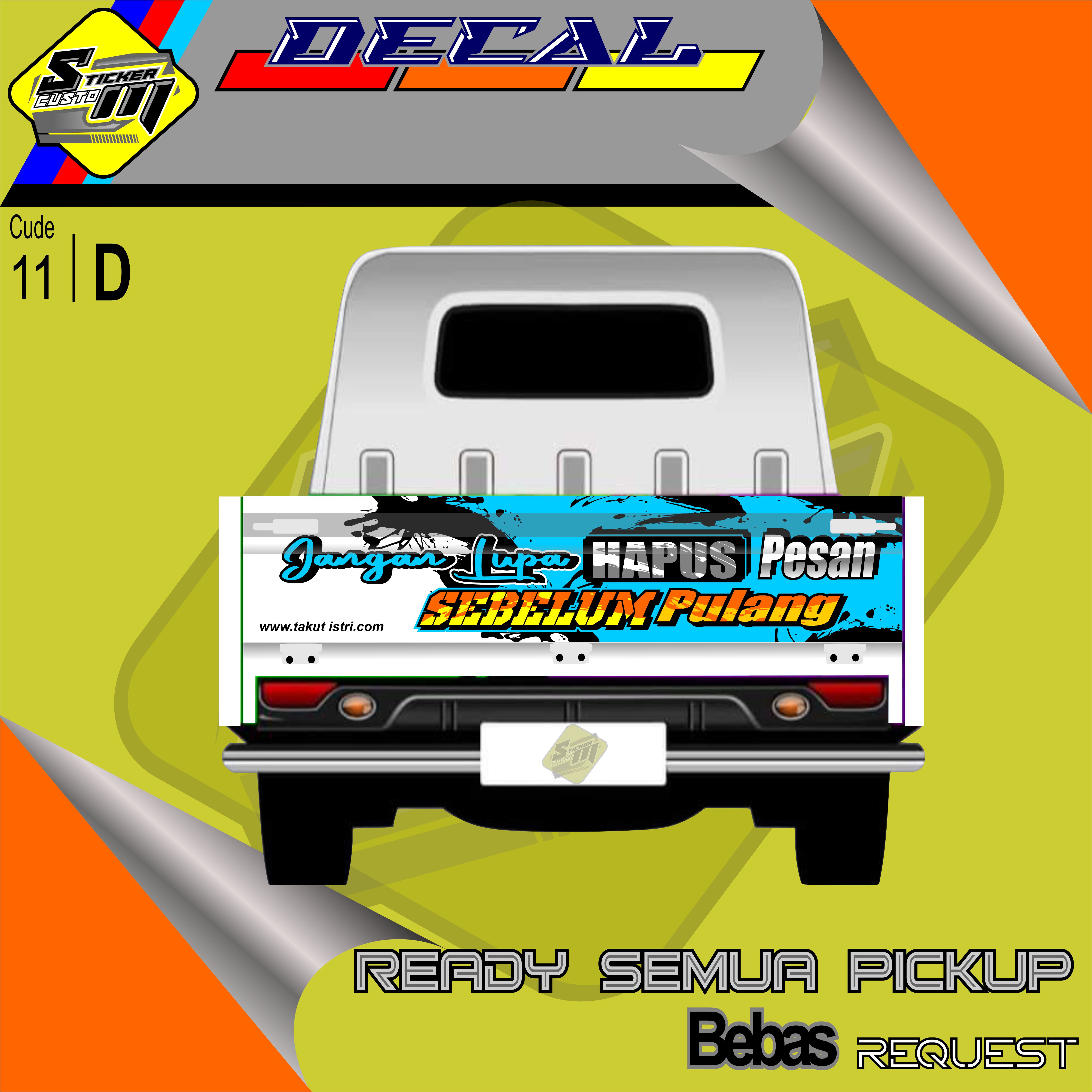 STICKER DECAL PINTU BELAKANG GRAN MAX, Pickup Semua jenis mobil cutting ...