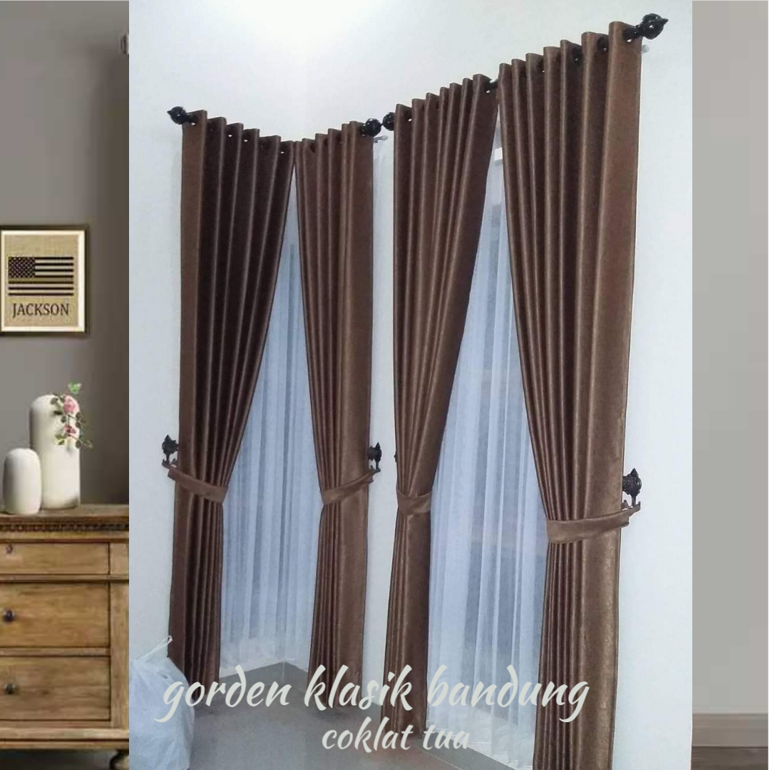 Gorden Warna Coklat, Gordeng Murah Polos Mewah, Korden Jendela, Gorden ...