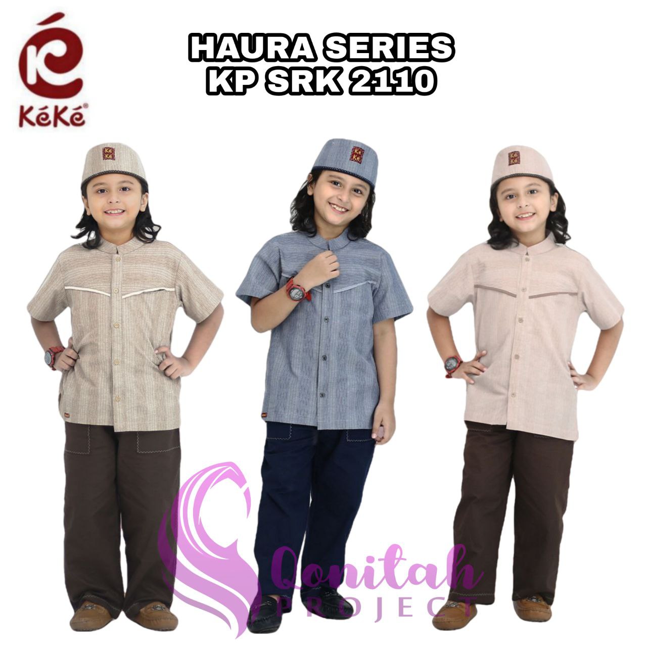 Qonitah Project KP SRK 2113 Haura Series Baju Koko Anak Keke Busana ...
