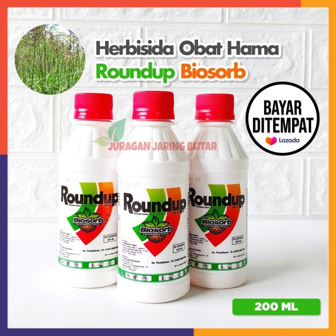 Herbisida Roundup 486 SL 200 ml obat racun rumput gulma hama anggrek ...