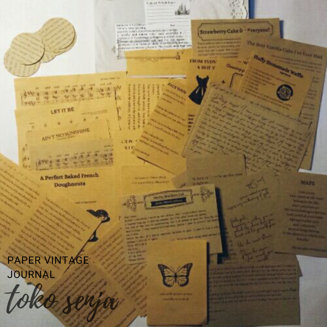 Paper Vintage deco Journaling 40 pcs / Paper Aesthetic Jurnal kit ...
