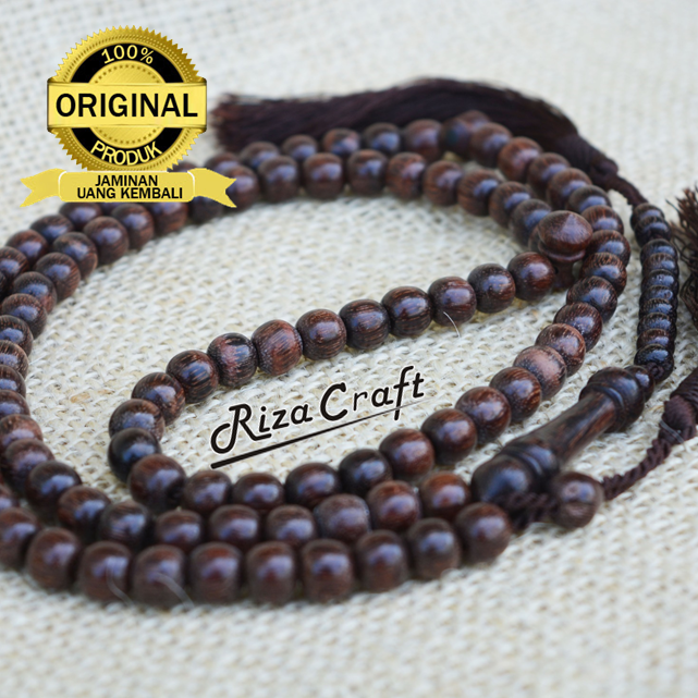 Tasbih Kayu Galih Asem ASLI Jawa Kualitas SUPER 99 Butir. Bersertifikat ...
