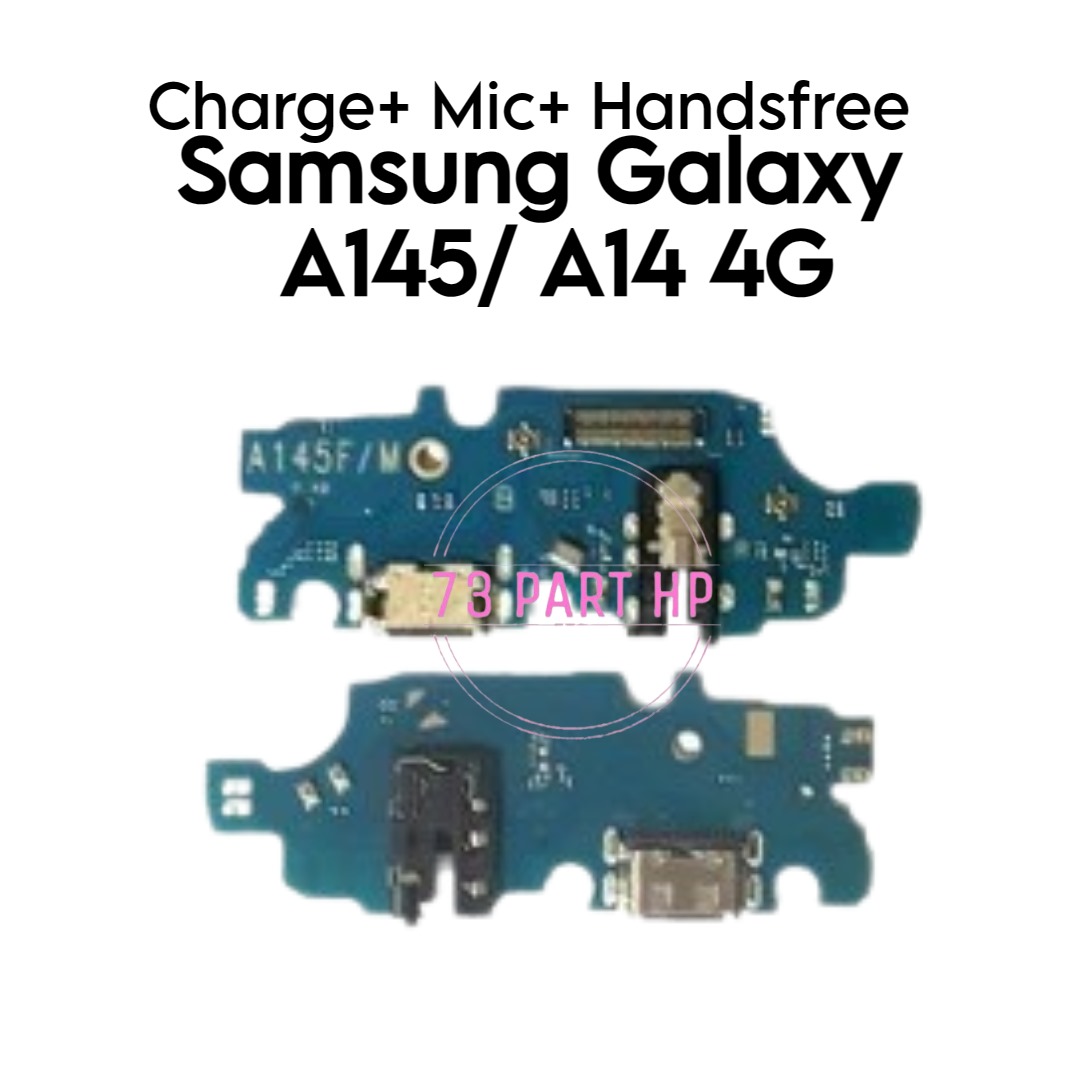 Papan PCB Konektor Charger + Mic + Handsfree Samsung Galaxy A14 / A1A5 ...