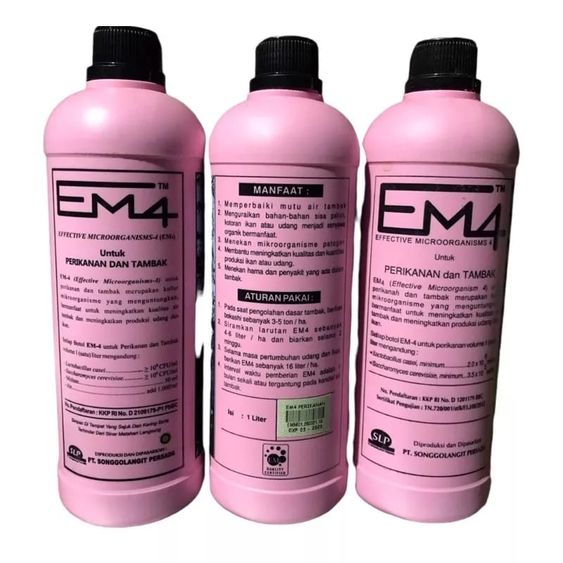 EM4 IKAN 1liter Mikroorganisme Pupuk Organik Cair Perikanan Dan Tambak ...