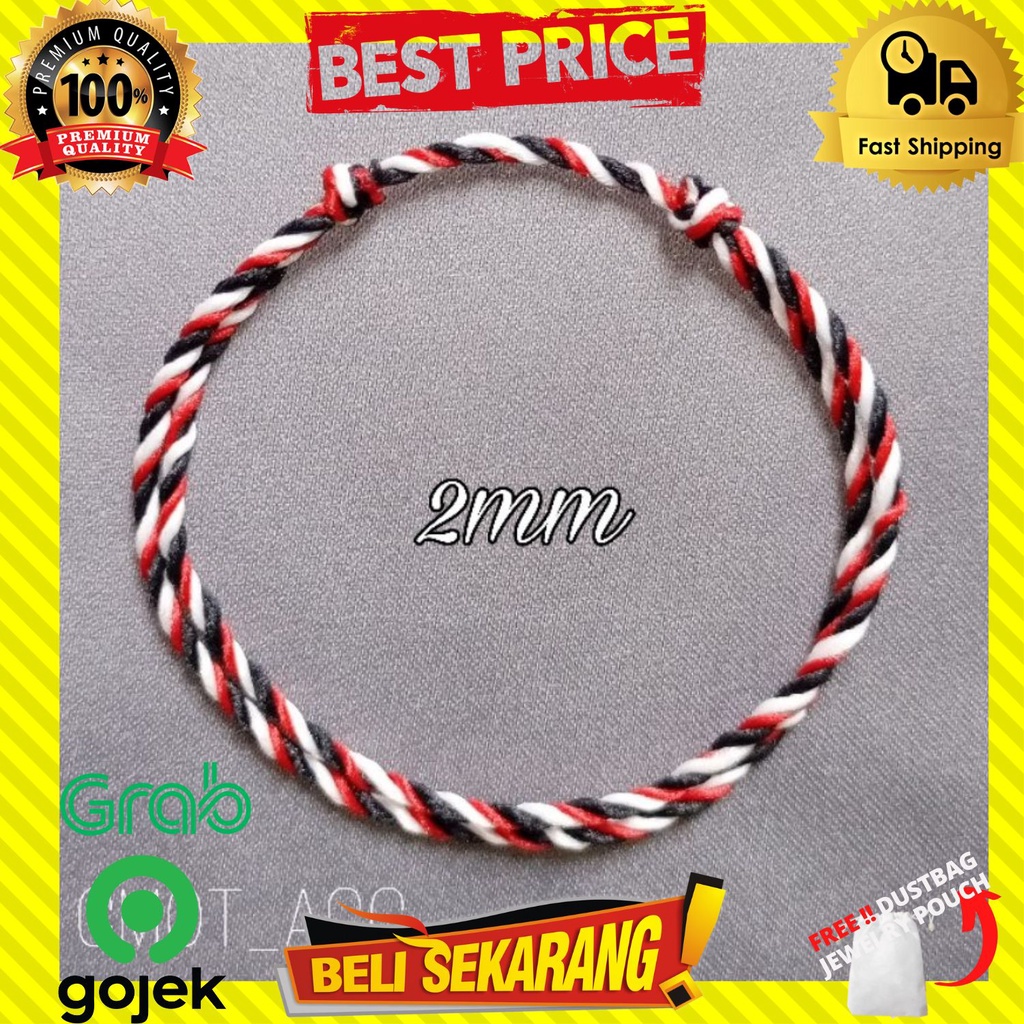 GELANG TRIDATU BALI 3 WARNA MODEL TALI KAIT TEBAL PREMIUM ORIGINAL G99 ...