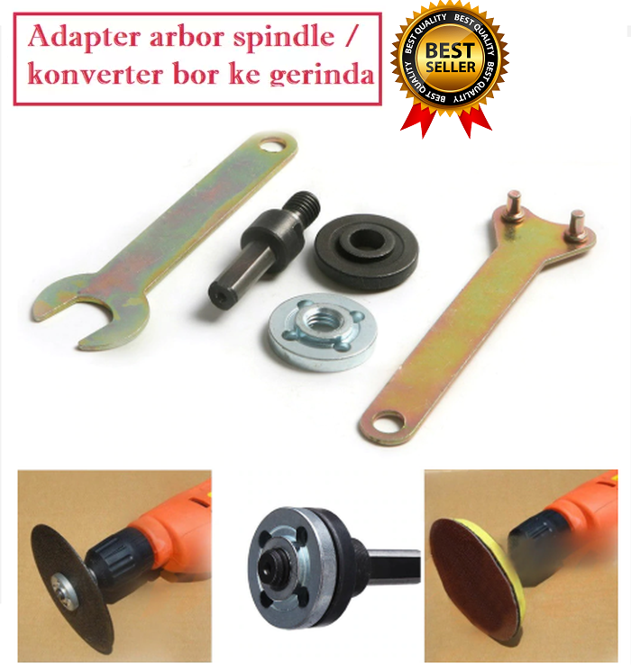 Adapter adaptor arbor spindle / konverter Adaptor bor ke gerinda / Set ...