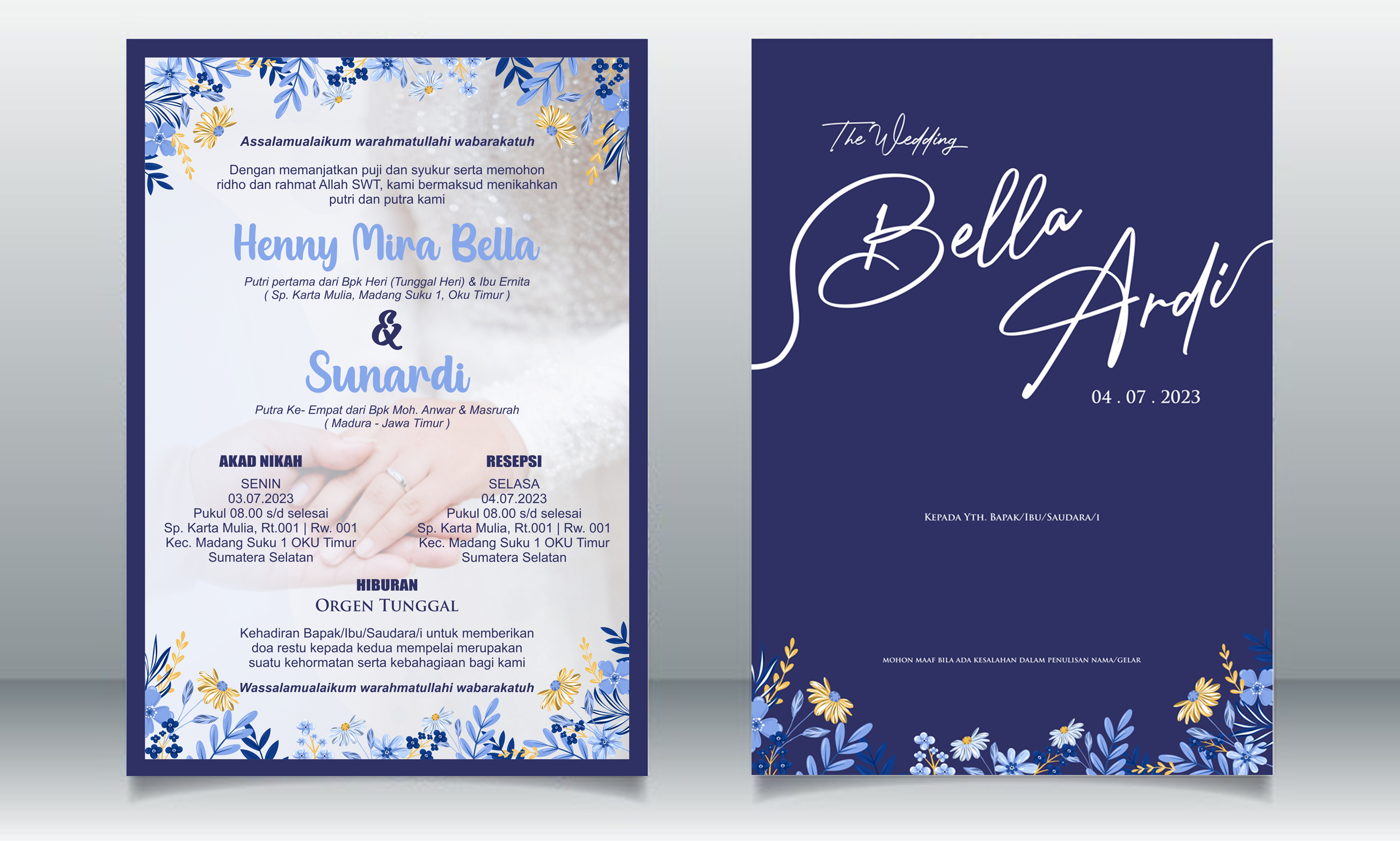 Undangan pernikahan custom bisa pakai foto Request Model dan ukuran ...