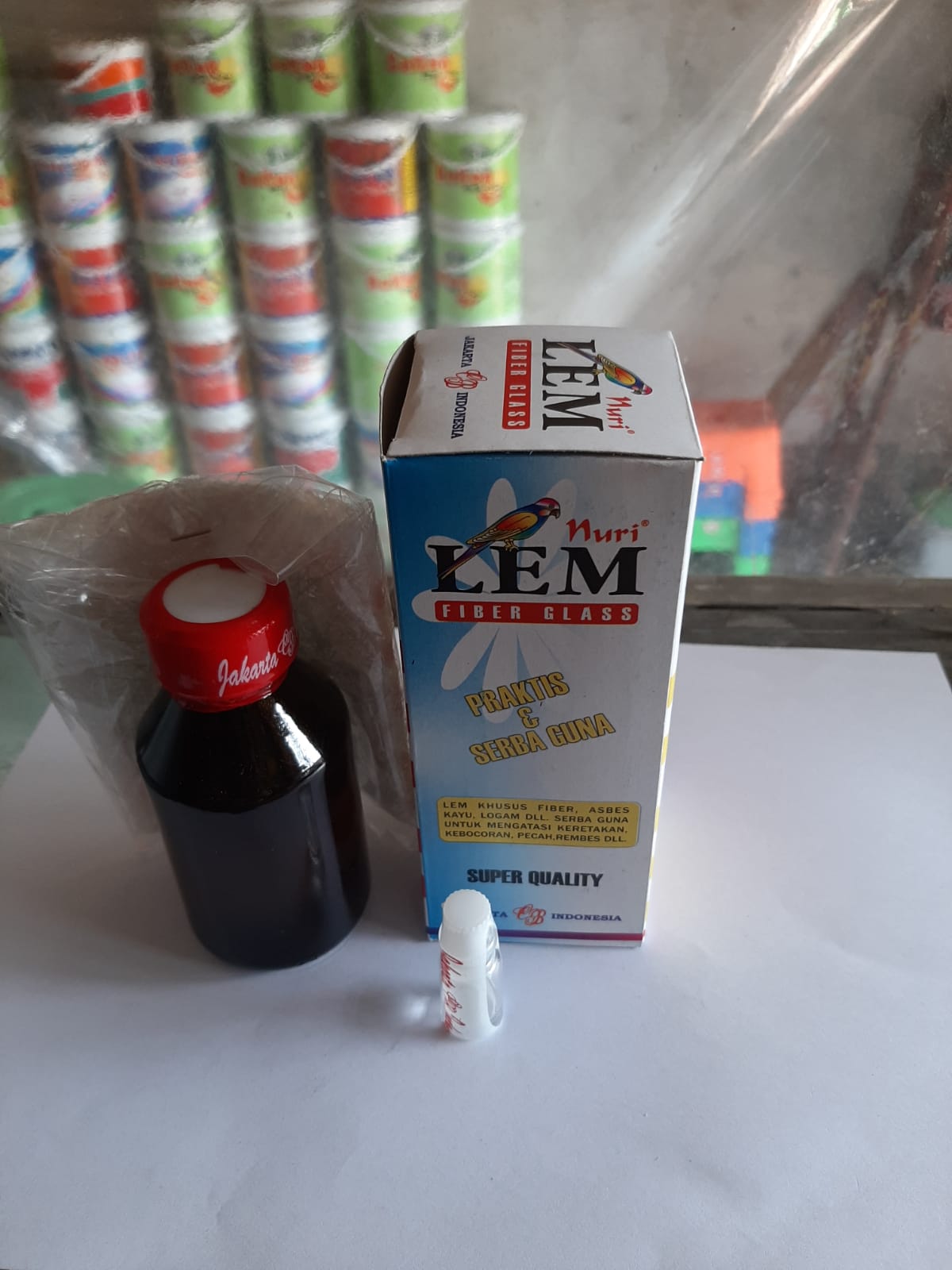 Lem Super Fiber Glass Nuri / Resin / Lem Plastik Ukuran 200gram ...