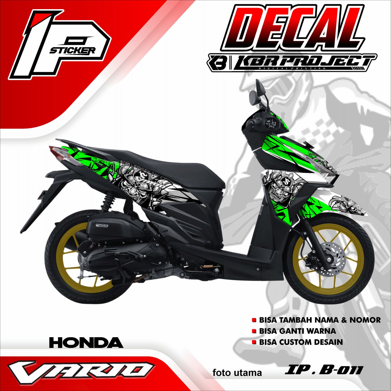 Decal VARIO - Sticker Decal Variasi full body List HONDA VARIO IP.B-011 ...