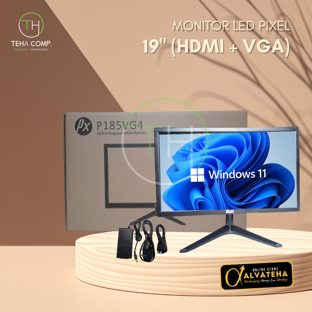 Monitor LED 19 inch 18.5in PC Komputer CCTV Full HD VGA HDMI | Lazada ...