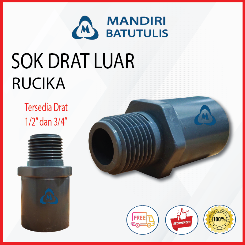 Sok Drat Luar RUCIKA - Shock drat - Shok - SDL 1/2" 3/4" 2" inch ...