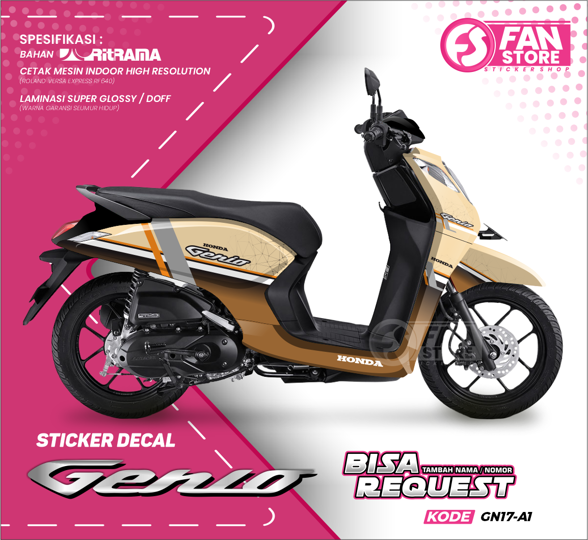 Decal honda genio full body simple style - Sticker striping genio ...