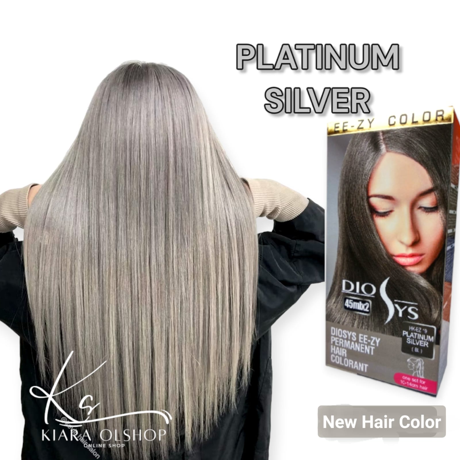 Dyosis cat rambut SILVER PLATINUM Warna rambut terbaru 2024 | Lazada ...