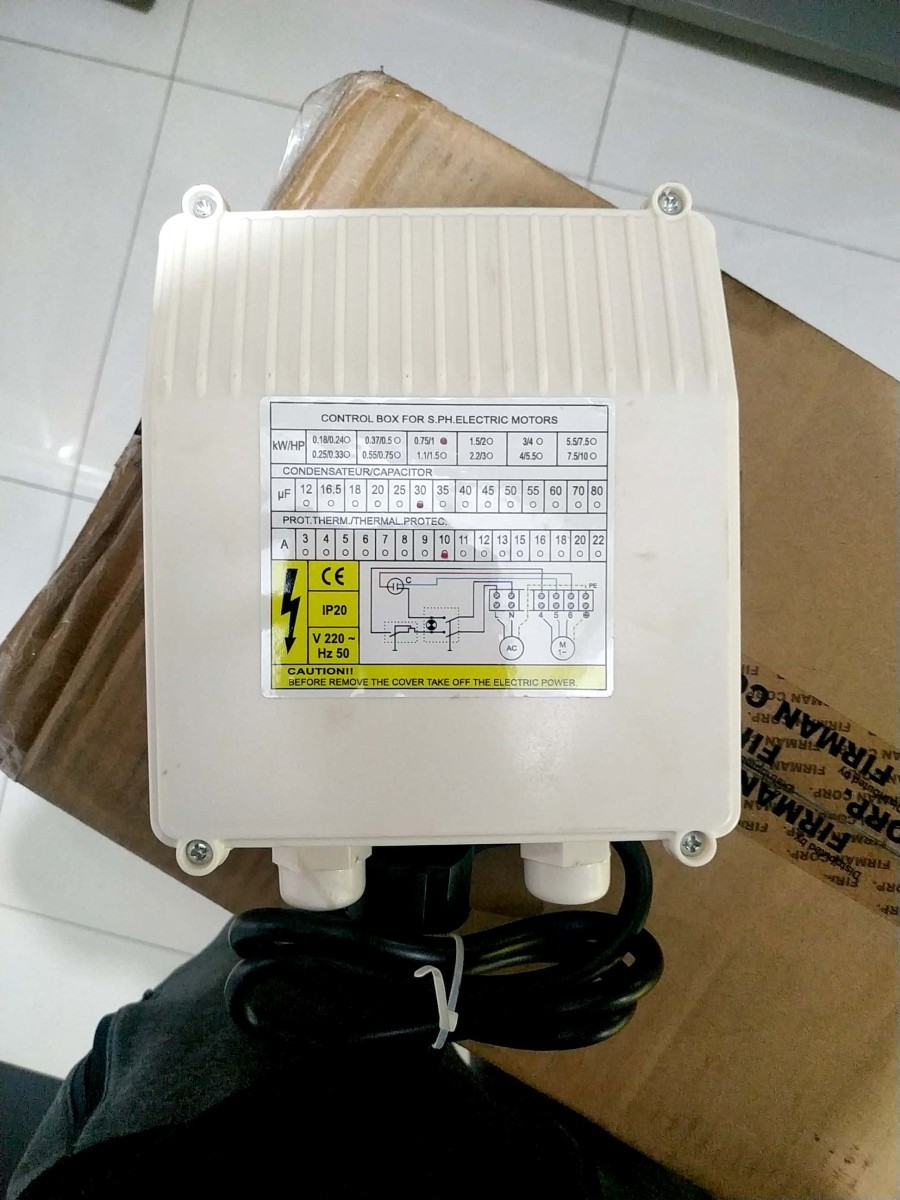 Control box pompa submersible Firman 1 HP / 0,75KW / 30UF kapasitor ...