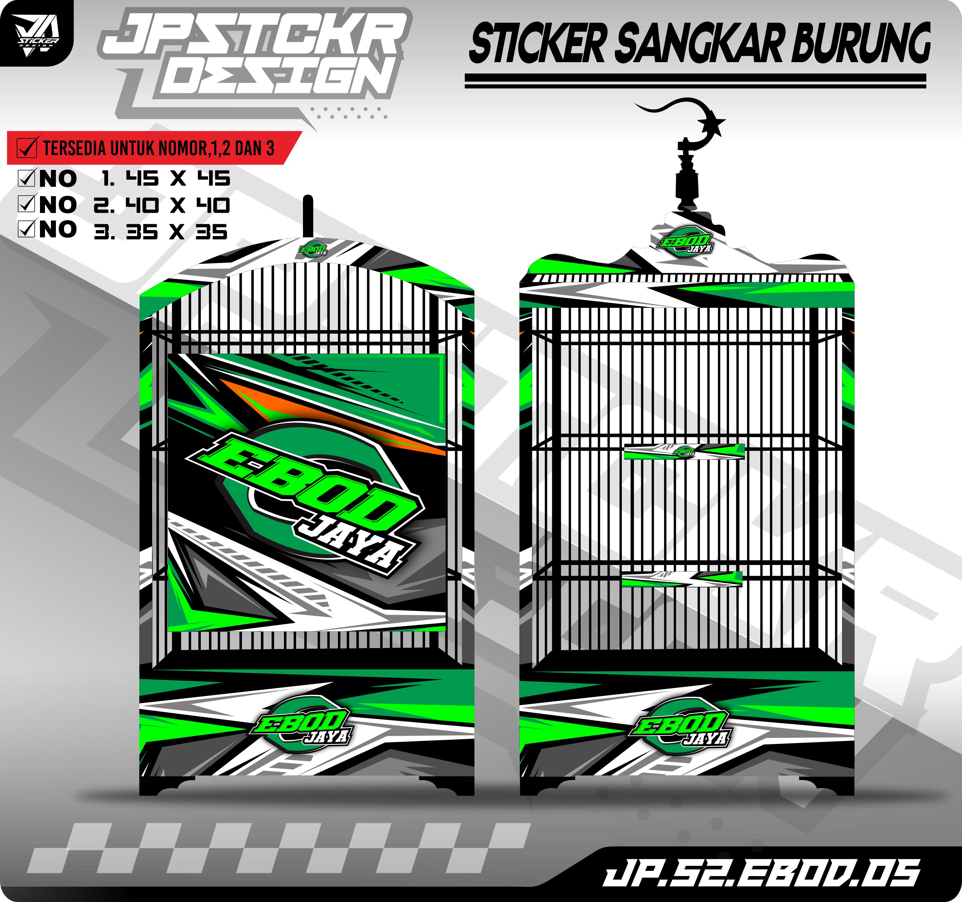 Sticker Decal Sangkar Burung - Stiker Dekal Kandang Burung Ebod Kotak ...
