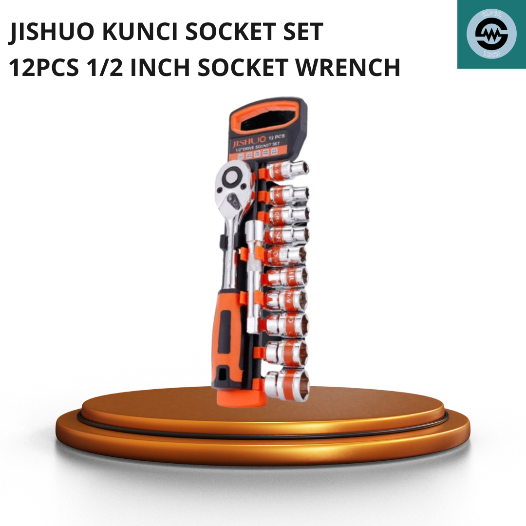 Kunci Sock Set 12 Pcs 1/2 Inch Socket Wrench Extension Bar Bahan Chrome ...