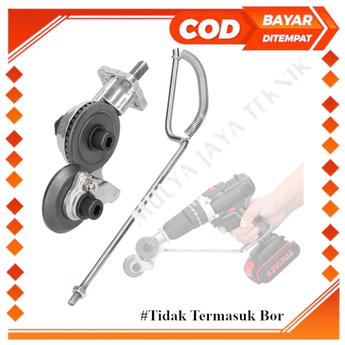 Pemotong Logam Pelat Timah Besi Adaptor Bor Alat Potong Lembaran Besi ...