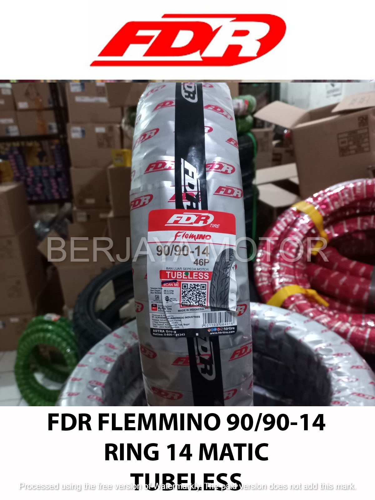 BAN MOTOR RING 14 FDR FLEMINO TUBELESS 80/90-14 90/90-14 MATIC | Lazada ...