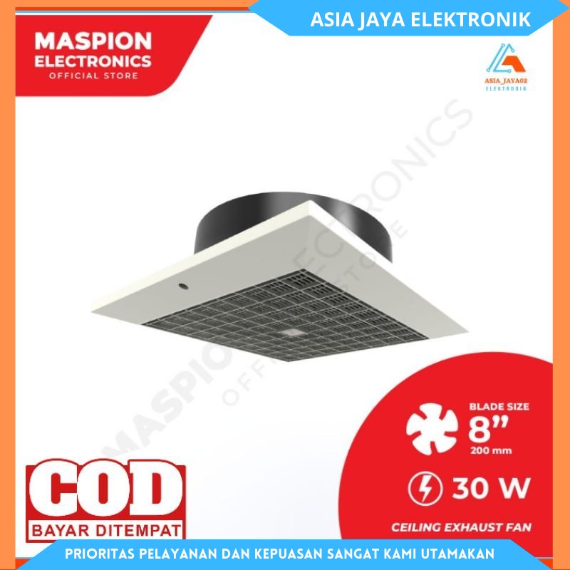 MASPION 8 inch CEF 20 Ceiling Exhaust Fan Kipas Hisap Plafon | Lazada ...