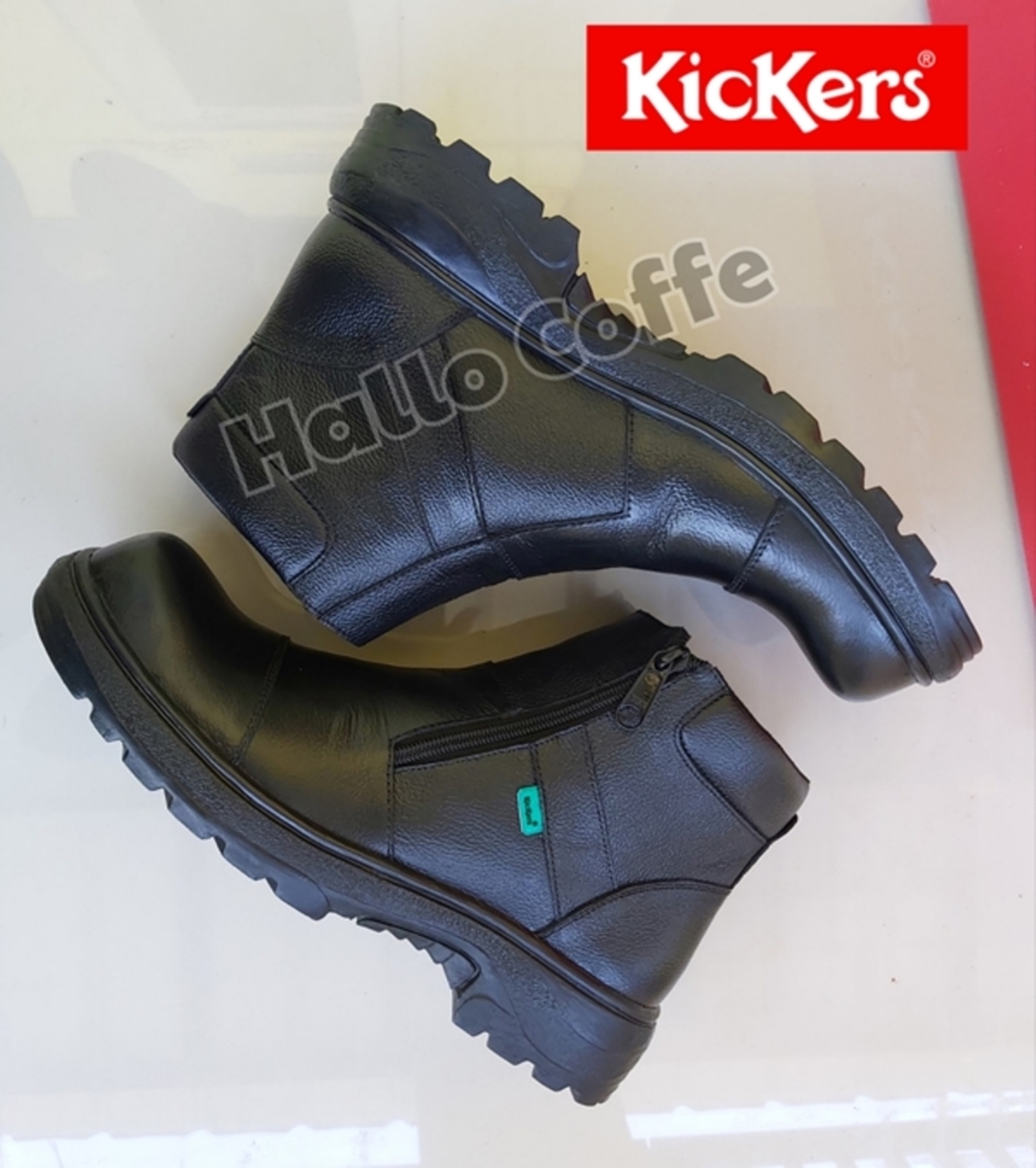 Sepatu Boots Pria Safety Kulit Model Selop Kickers King Ujung Besi ...