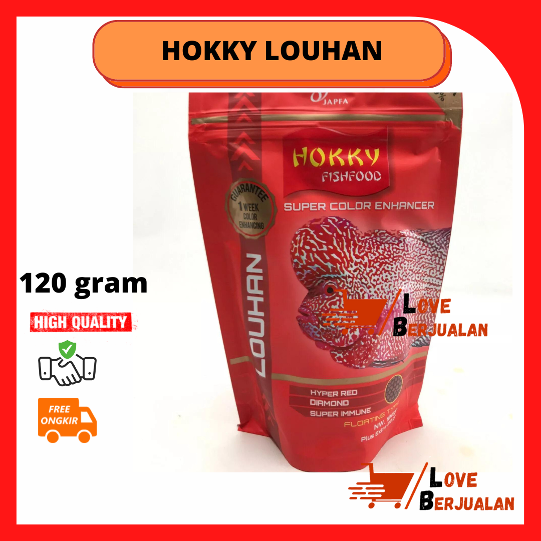 Hokky Louhan super Color Enhancher 120 Gram Pakan Ikan Lohan Big Head ...
