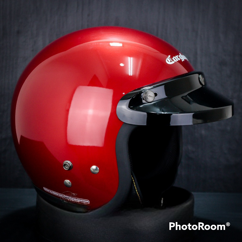 Helm Retro Identik Model Carglos Kwalitas Premium Putih PET/TOPI Helm ...